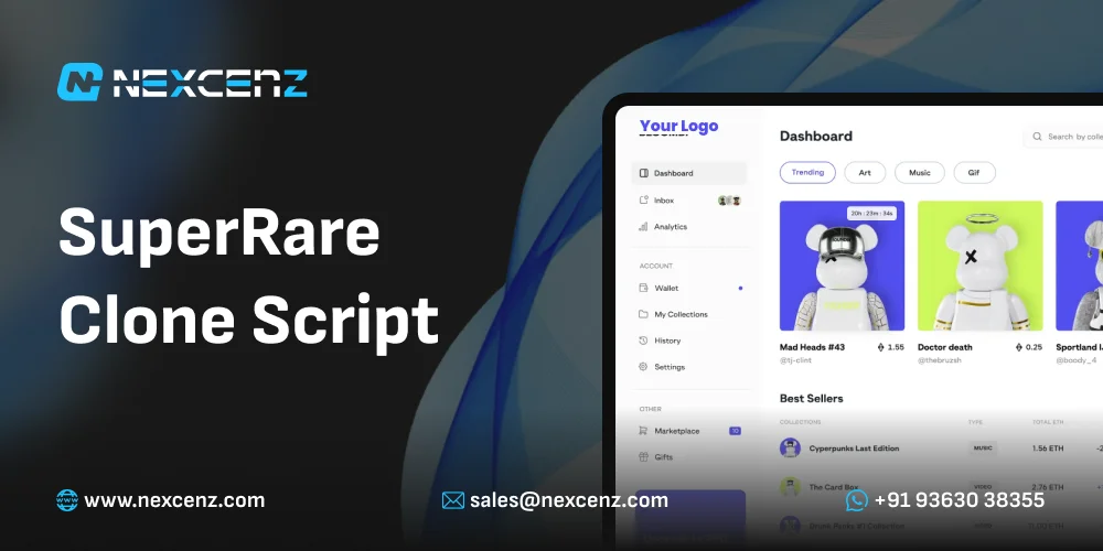 SuperRare Clone Script To Start Own NFT Marketplace-Get Demo